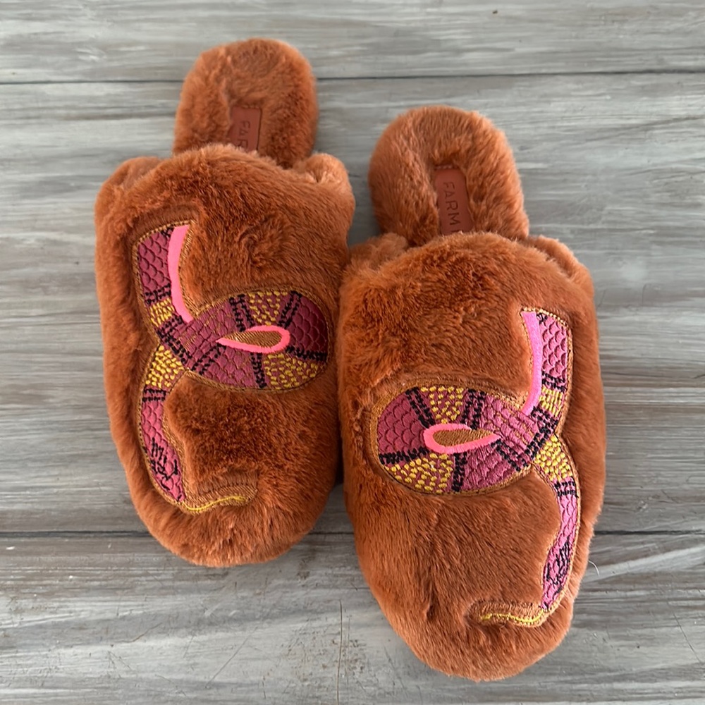 Farm Rio Snake Faux Fur Mule - Gem